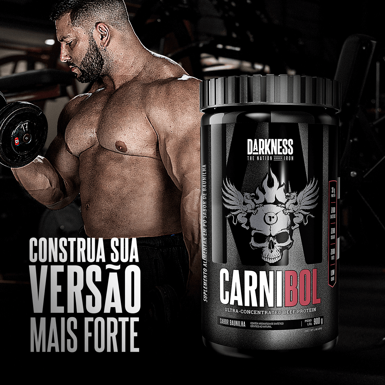 Muscle Open | Carnibol Darkness 900g | Proteína da Carne em Maringá e ...